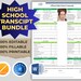 High School Transcript ,fillable Printable Editable Homeschool Planner ...