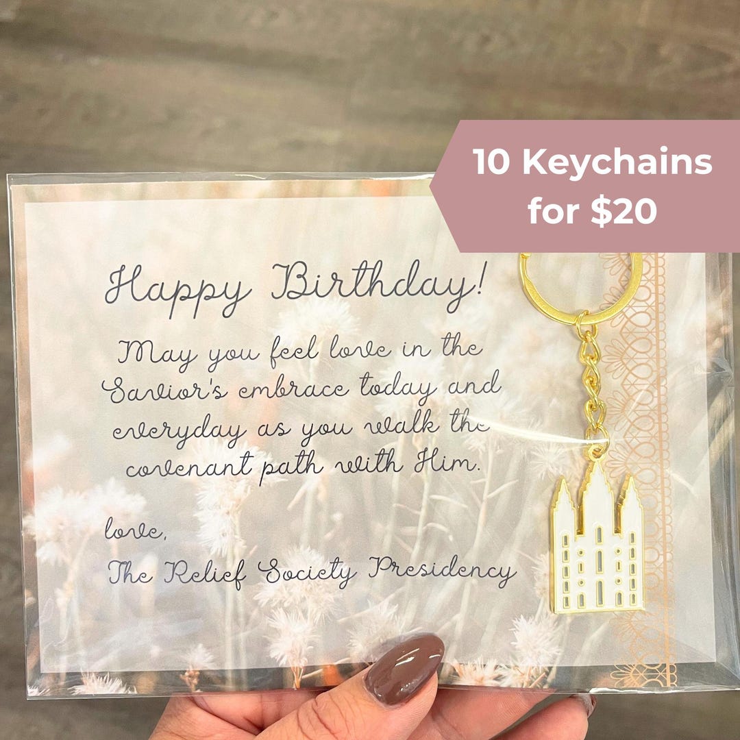 Bulk LDS Temple Enamel Keychain for Relief Society, Young Women, or ...
