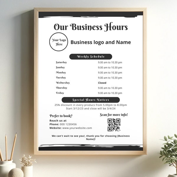 Store Hours Sign - Etsy