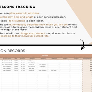 Tutoring Organizer & Lesson Planner | Tutoring Lesson Log and Tracker ...