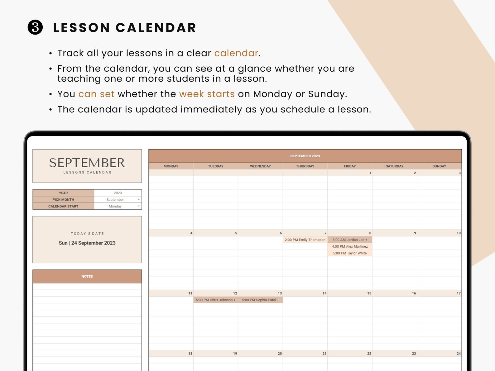 Tutoring Organizer & Lesson Planner | Tutoring Lesson Log and Tracker ...