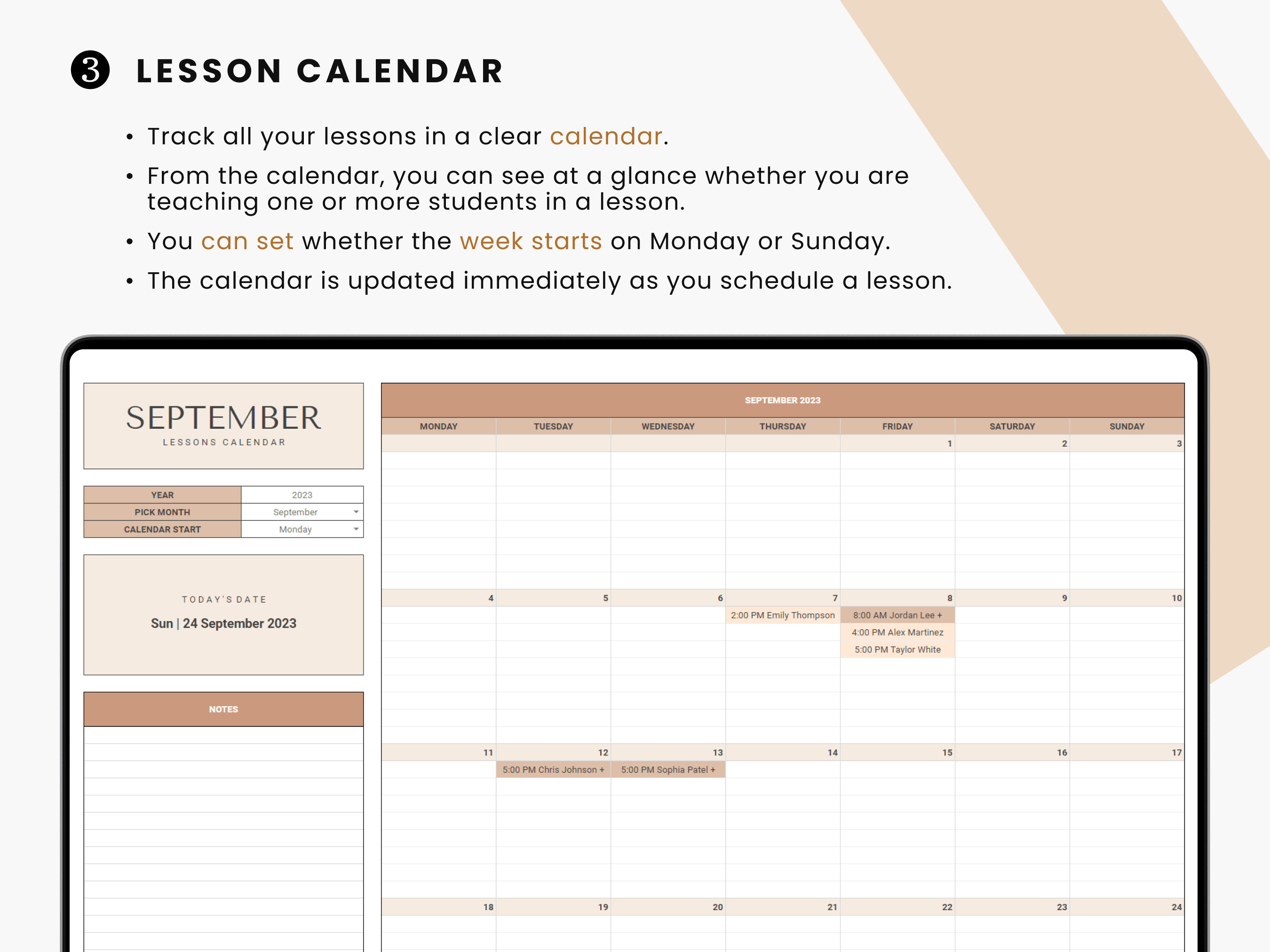 Tutoring Organizer & Lesson Planner | Tutoring Lesson Log and Tracker ...