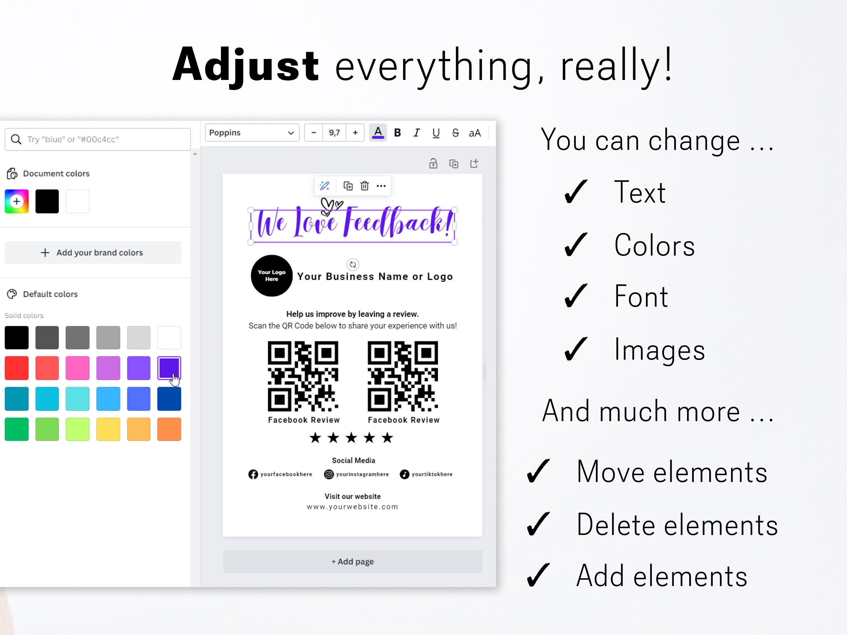 QR Code Review Sign, Leave Us a Google Review, Small Business DIY QR ...