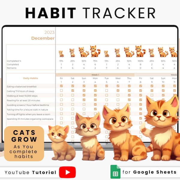 Habit Tracker - Etsy