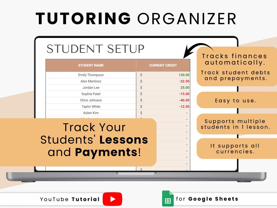Tutoring Organizer & Lesson Planner | Tutoring Lesson Log and Tracker ...