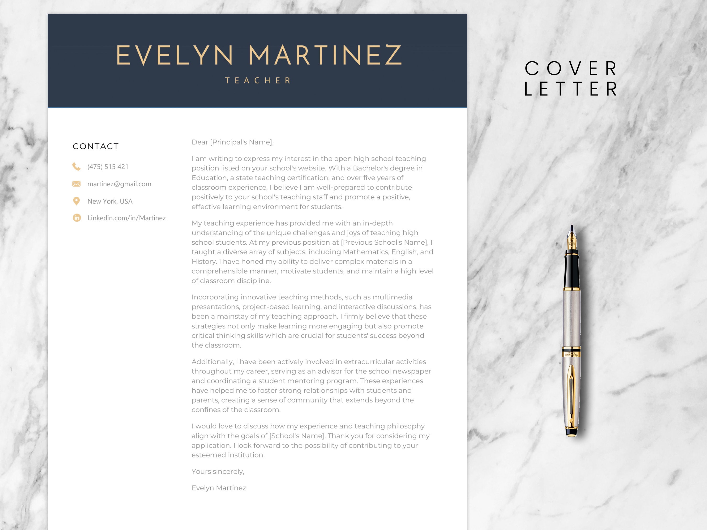 Modern Resume Template 2023 Editable Word CV Template for Job Seekers 1 ...