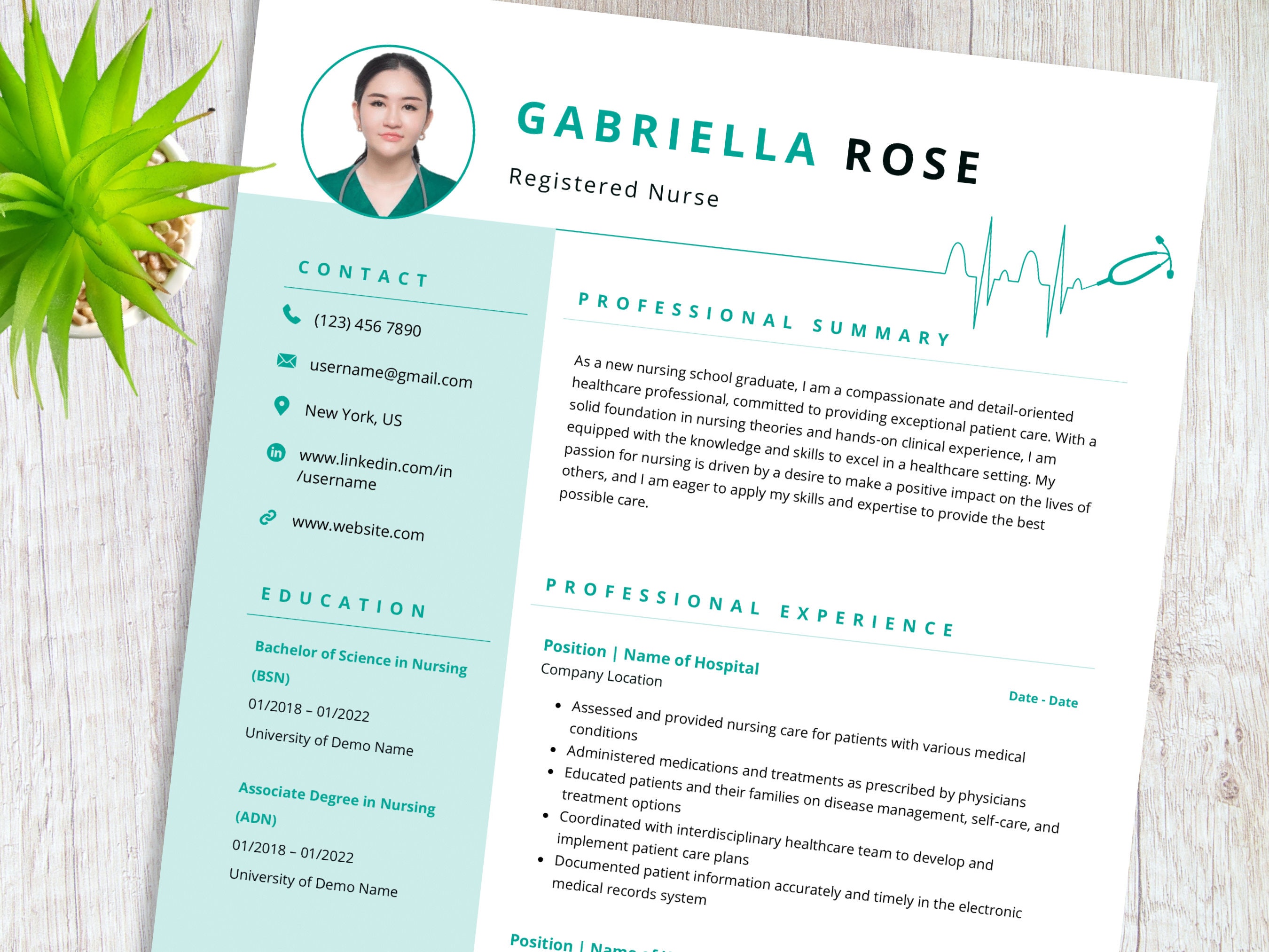 Nursing Resume Template Cover Letter Template: Ideal for - Etsy