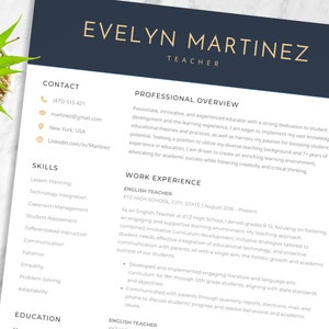 Modern Resume Template 2023 | Editable Word CV Template for Job Seekers ...