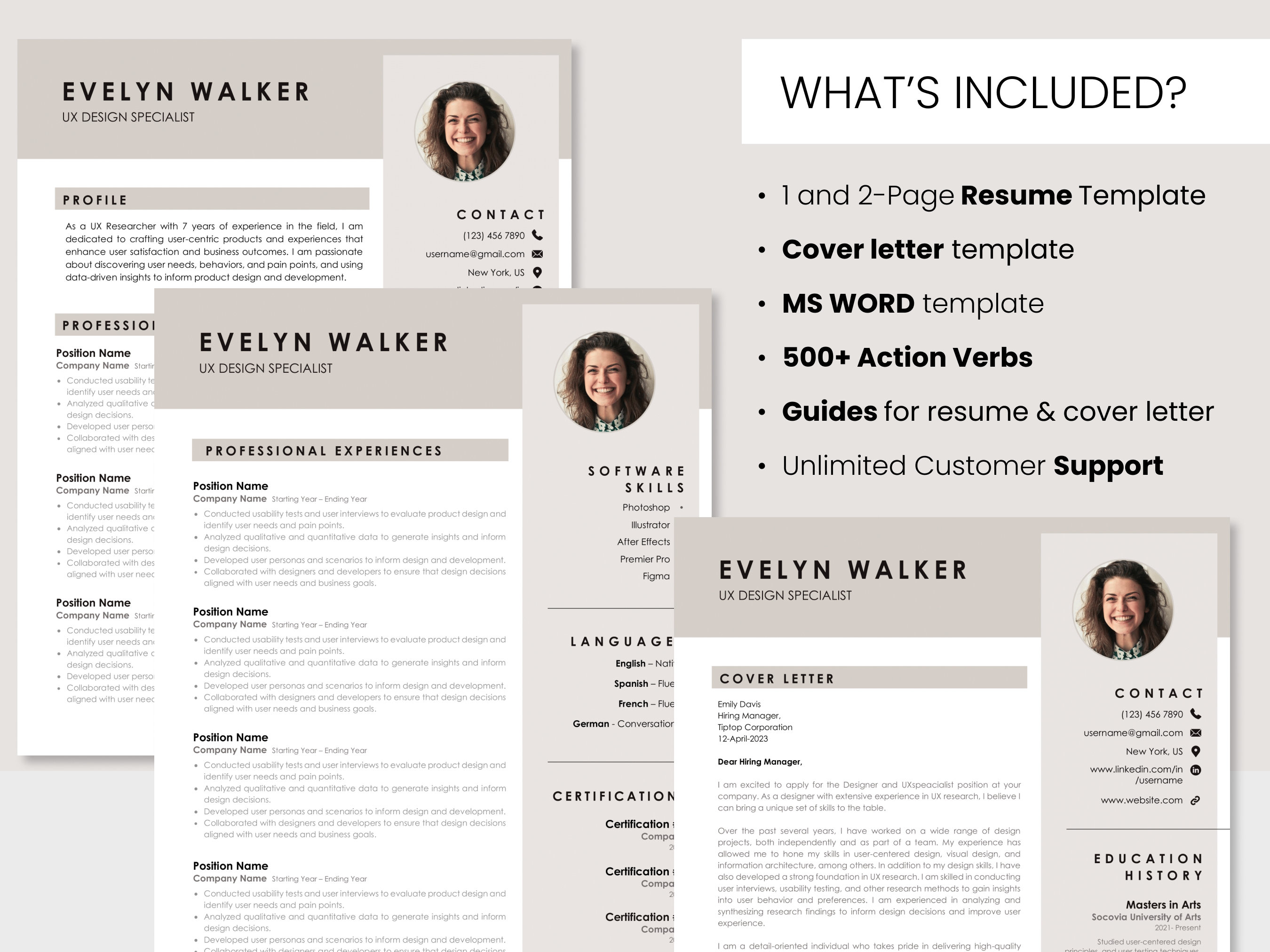 Professional & Clean Resume Template 2023 | Simple CV Template | Resume ...