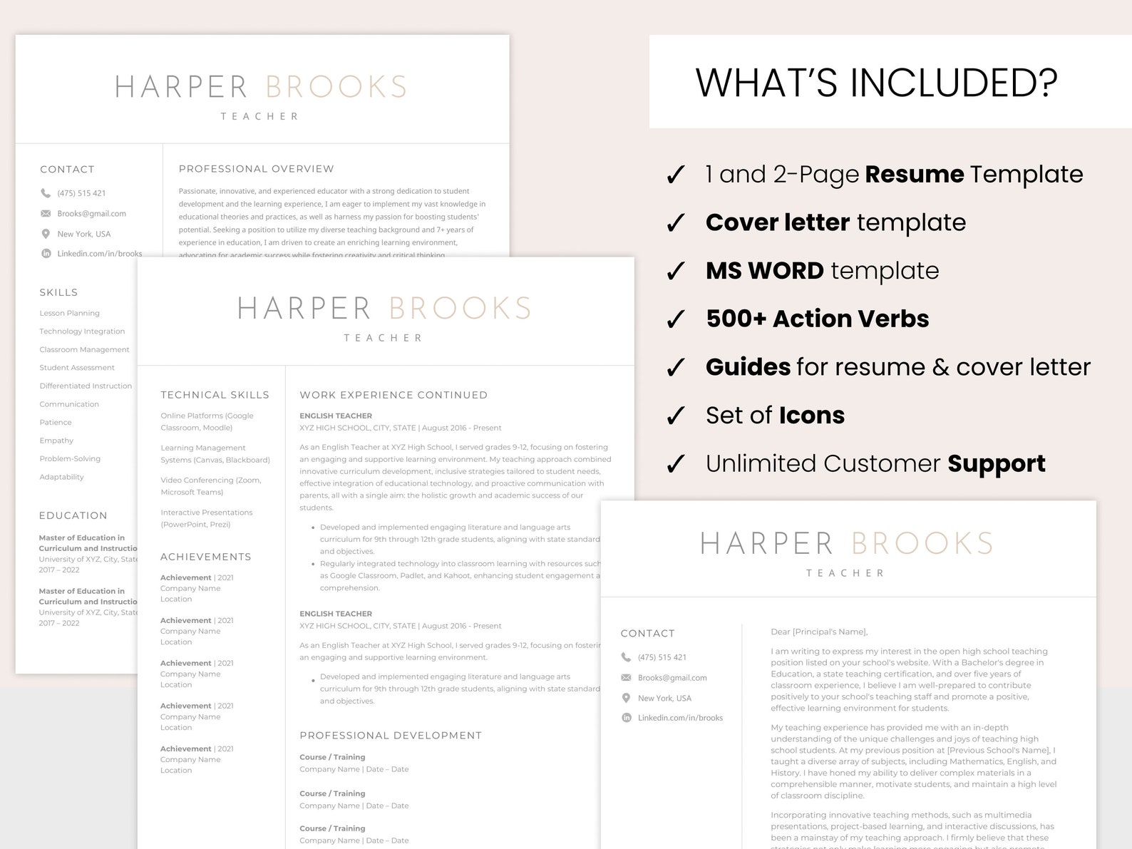 ATS Resume Template Ats Friendly & Compatible CV for Executives ...