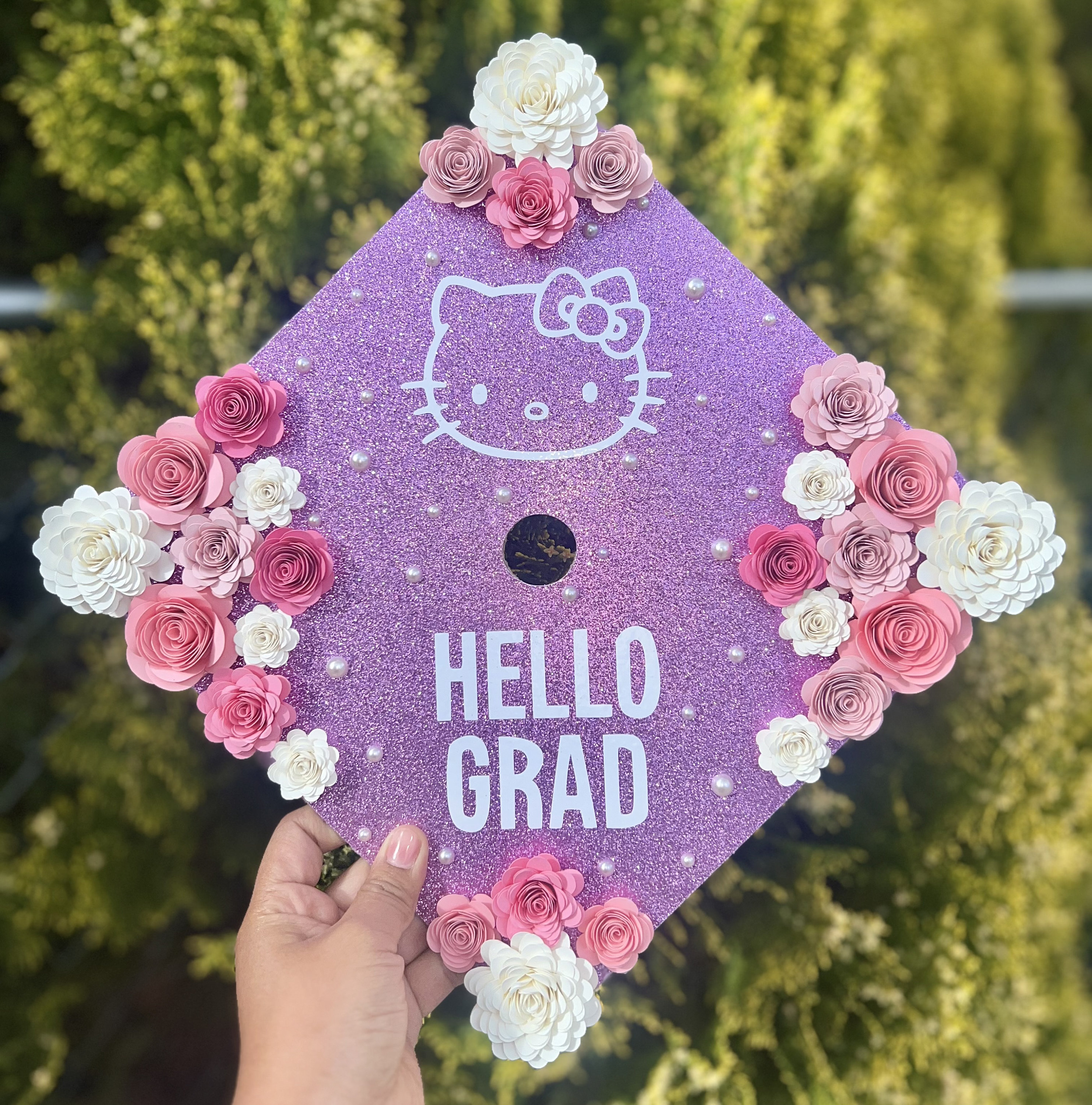 Hello Kitty Inspired Graduation Topper - Etsy