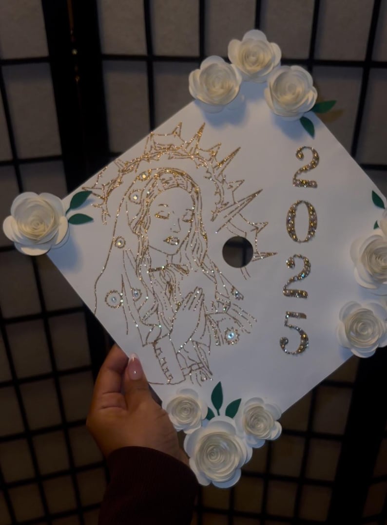 Virgin Mary Graduation Cap | La Virgen | Graduation Cap for Grad ...