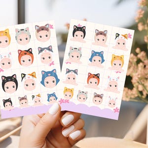 Sonny Angel Cat Sticker Sheet, Cat Vinyl Stickers, Waterproof A6 ...