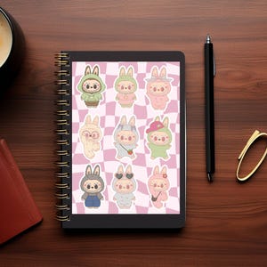 Labubu Sticker Sheet, Popmart Labubu Vinyl Stickers Bundle of 9, A6 ...