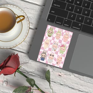 Labubu Sticker Sheet, Popmart Labubu Vinyl Stickers Bundle of 9, A6 ...