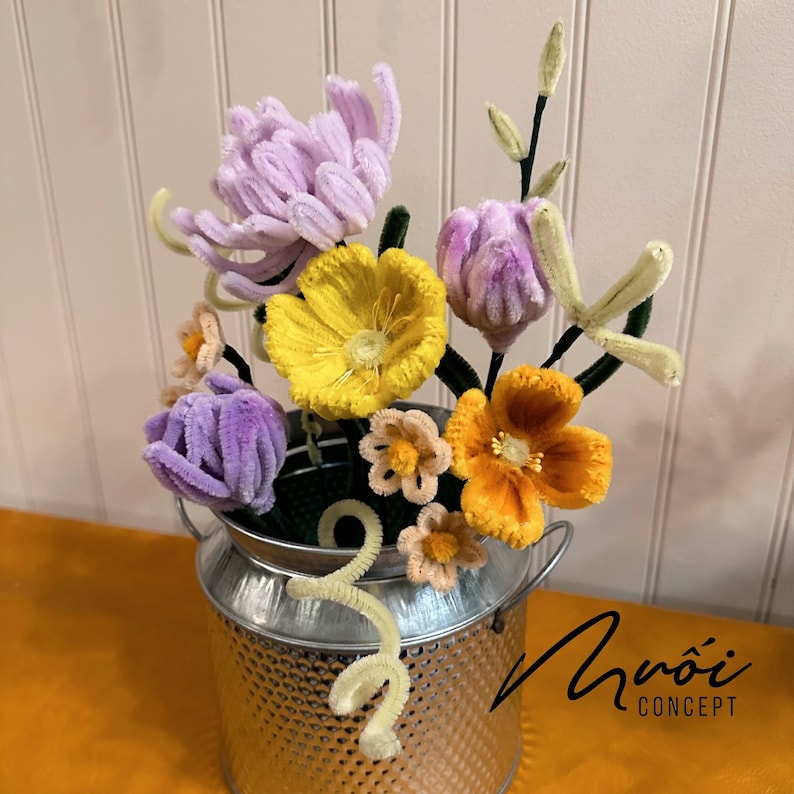 Pipe Cleaner Flower Vase for Decoration Gift - Etsy