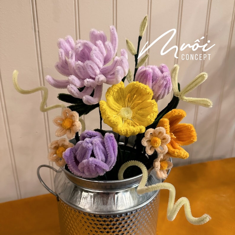 Pipe Cleaner Flower Vase for Decoration Gift - Etsy