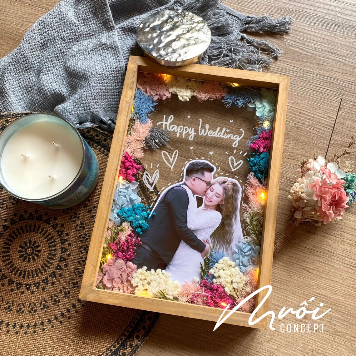 More Flower*** - Custom Dried Flower Photo Frame – Gift for Her, Mother ...