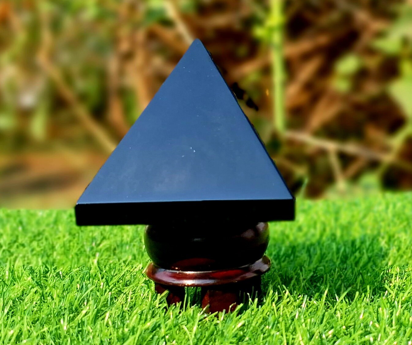 Black Obsidian Pyramid - Etsy