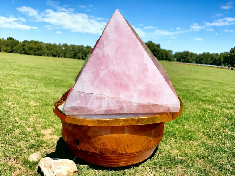 Rose Quartz Pyramid - Etsy