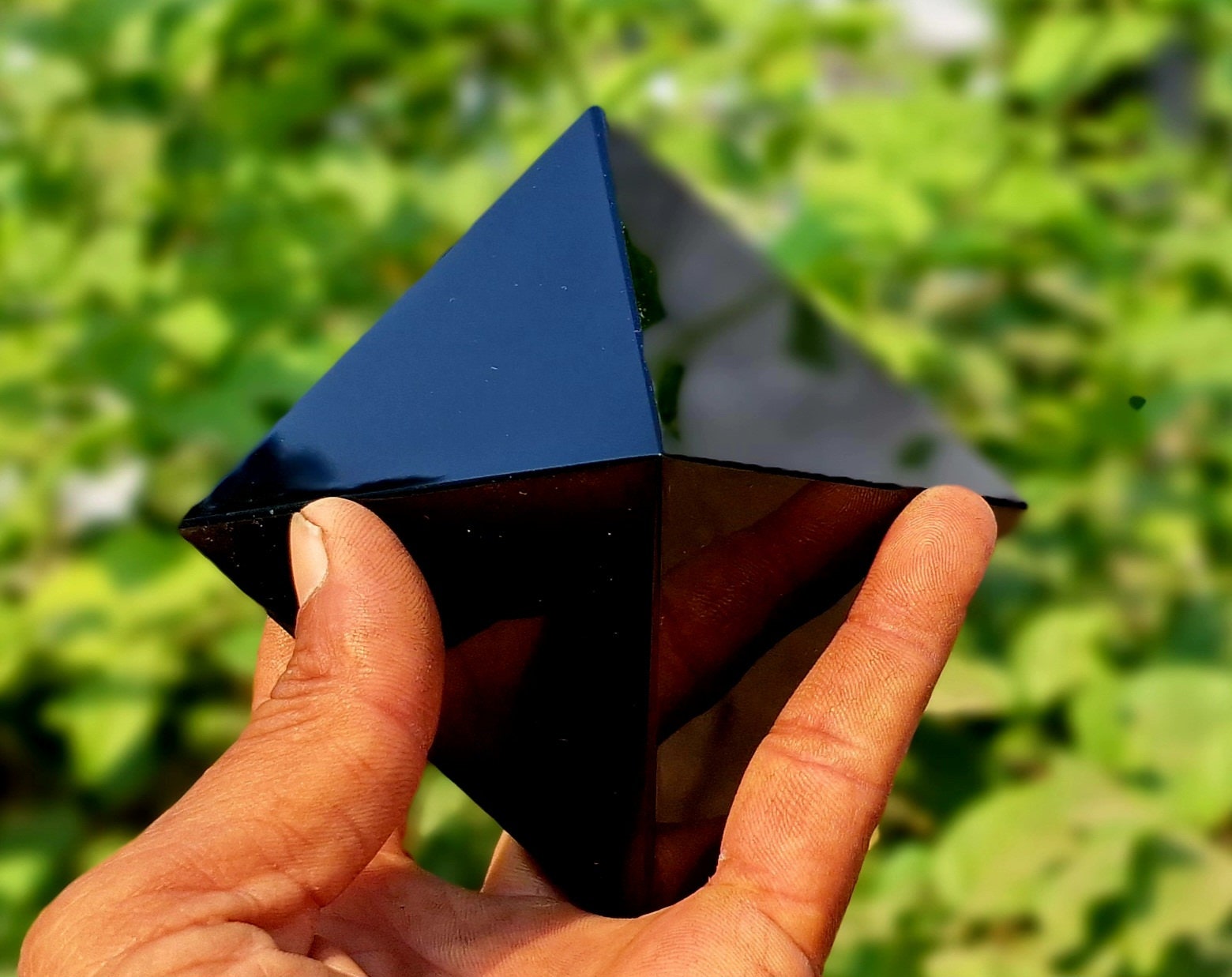 Black Obsidian Pyramid - Etsy