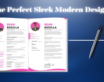 Blue Theme Resume Template - Etsy