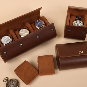 Personalized Leather Watch Box, Custom Leather Watch Box, Engraved ...