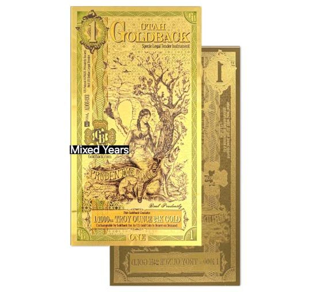 1 Utah Goldback Note - Etsy