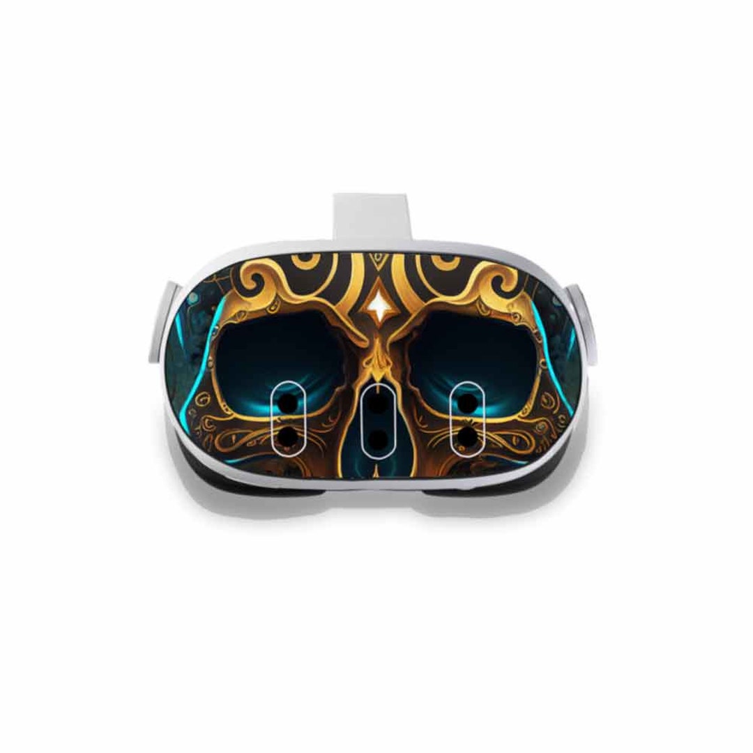 Gold Skull Eyes Decals Compatible With Meta Quest 3 - Headset Woods VR ...
