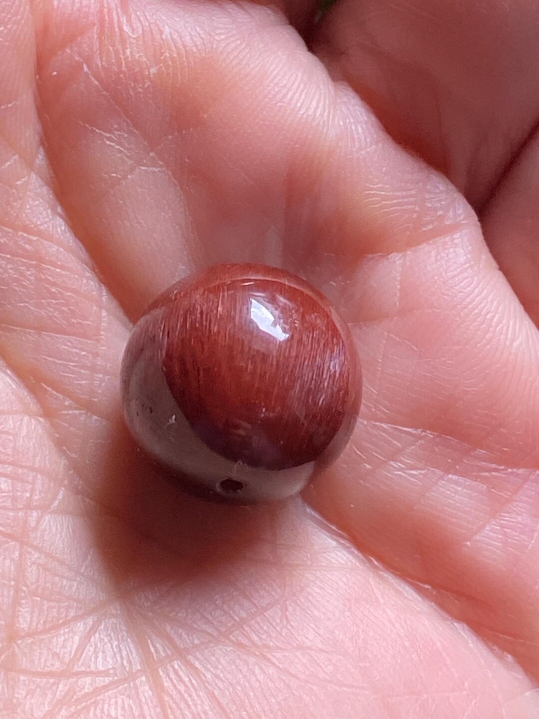 Red Rabbit Hair Quartz Round Bead 14 Mm 4g, Red Rutilated Quartz Sphere ...