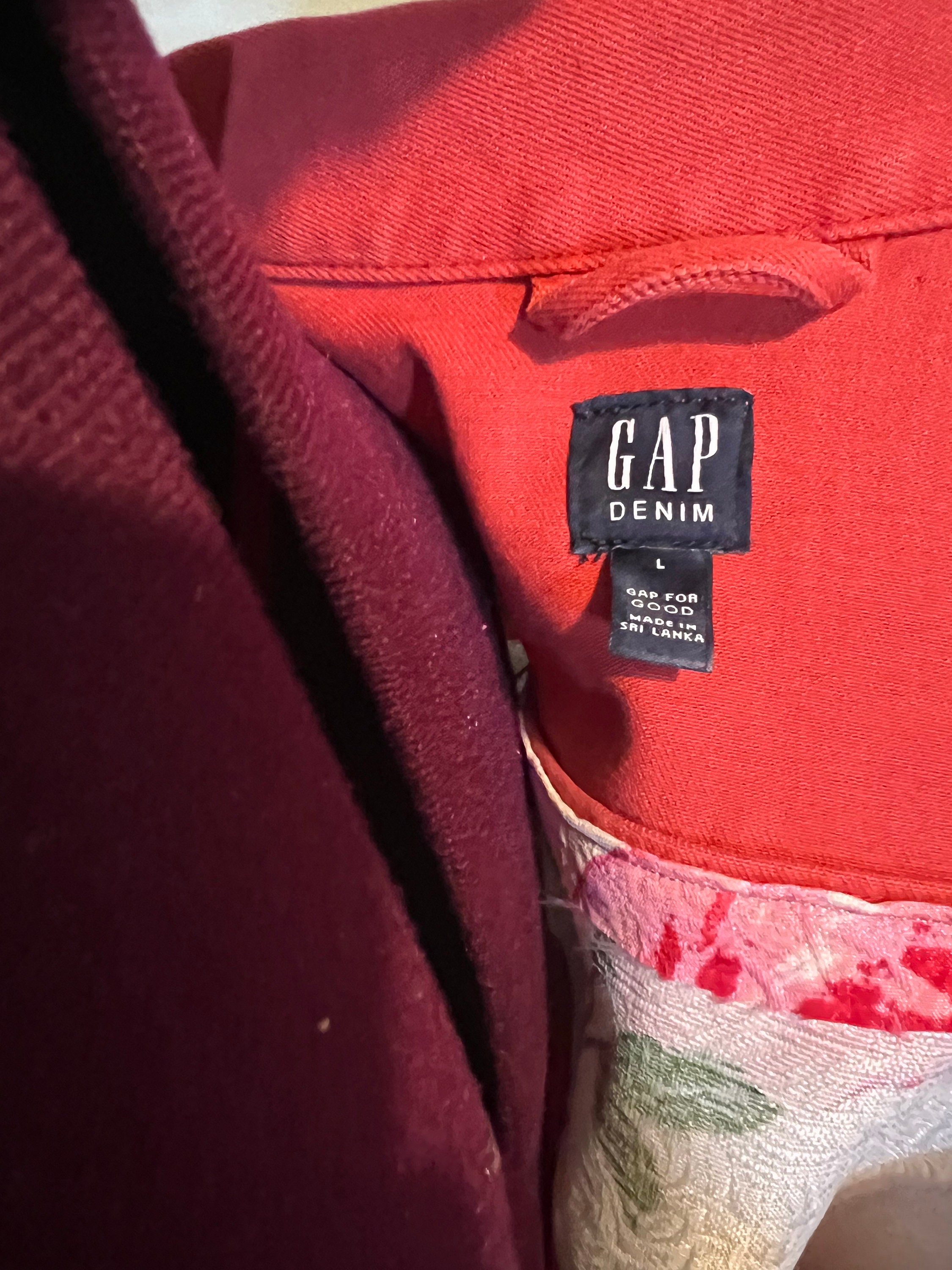 Denim Jacket- Coral Denim Jacket - Upcycled Vintage Fashion ...