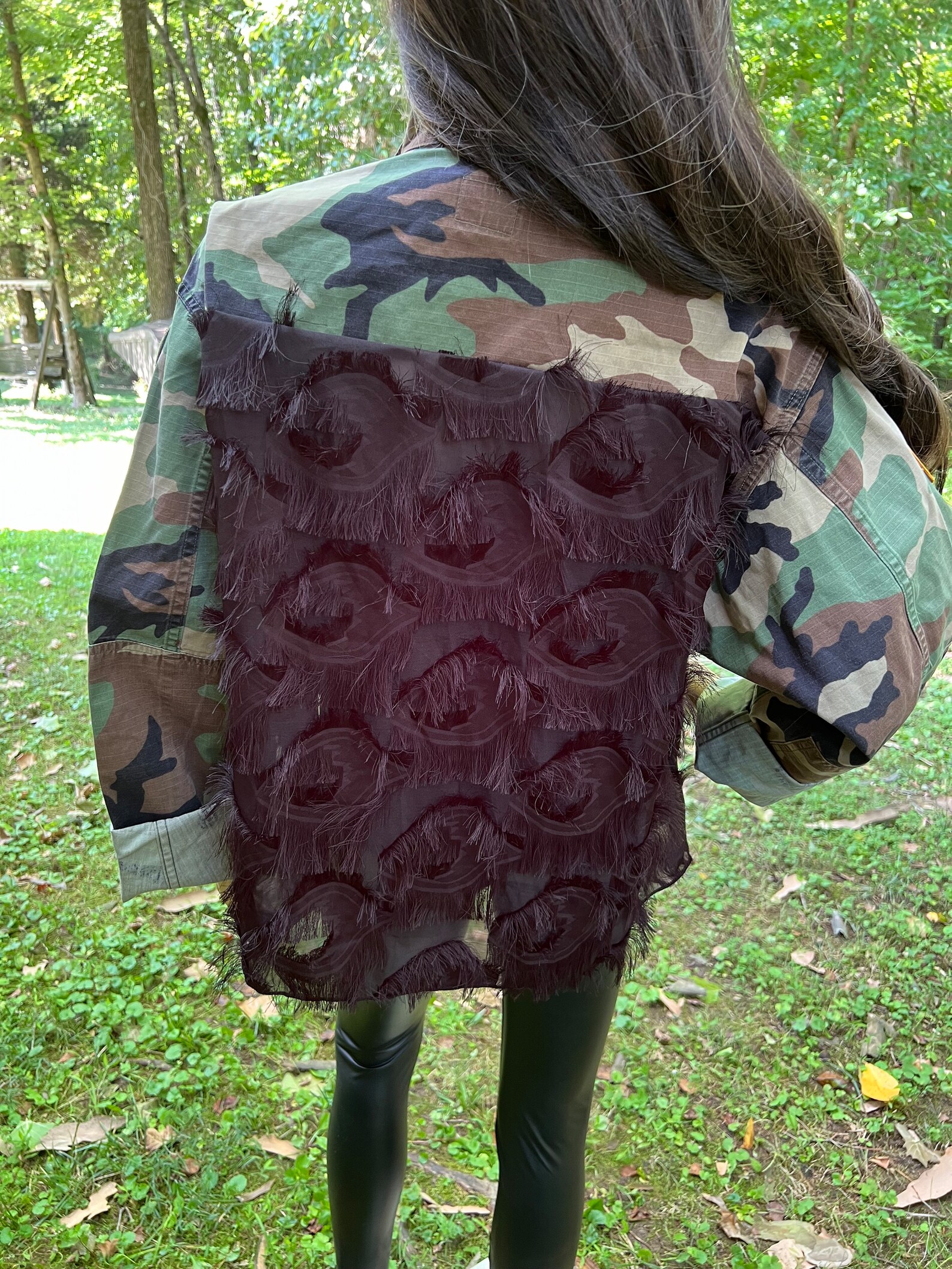 Camouflage Jacket, Military Inspired, Wearable Art, Up-cycled Clothing ...