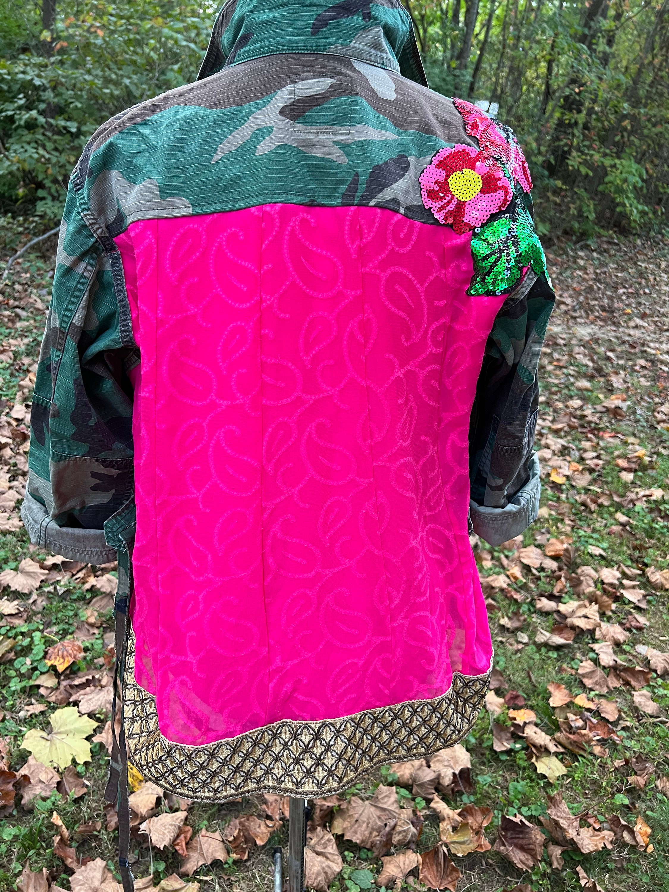 Camo Collection- Upcycled Camouflage, Camo Jacket, Boho Style, Trendy ...