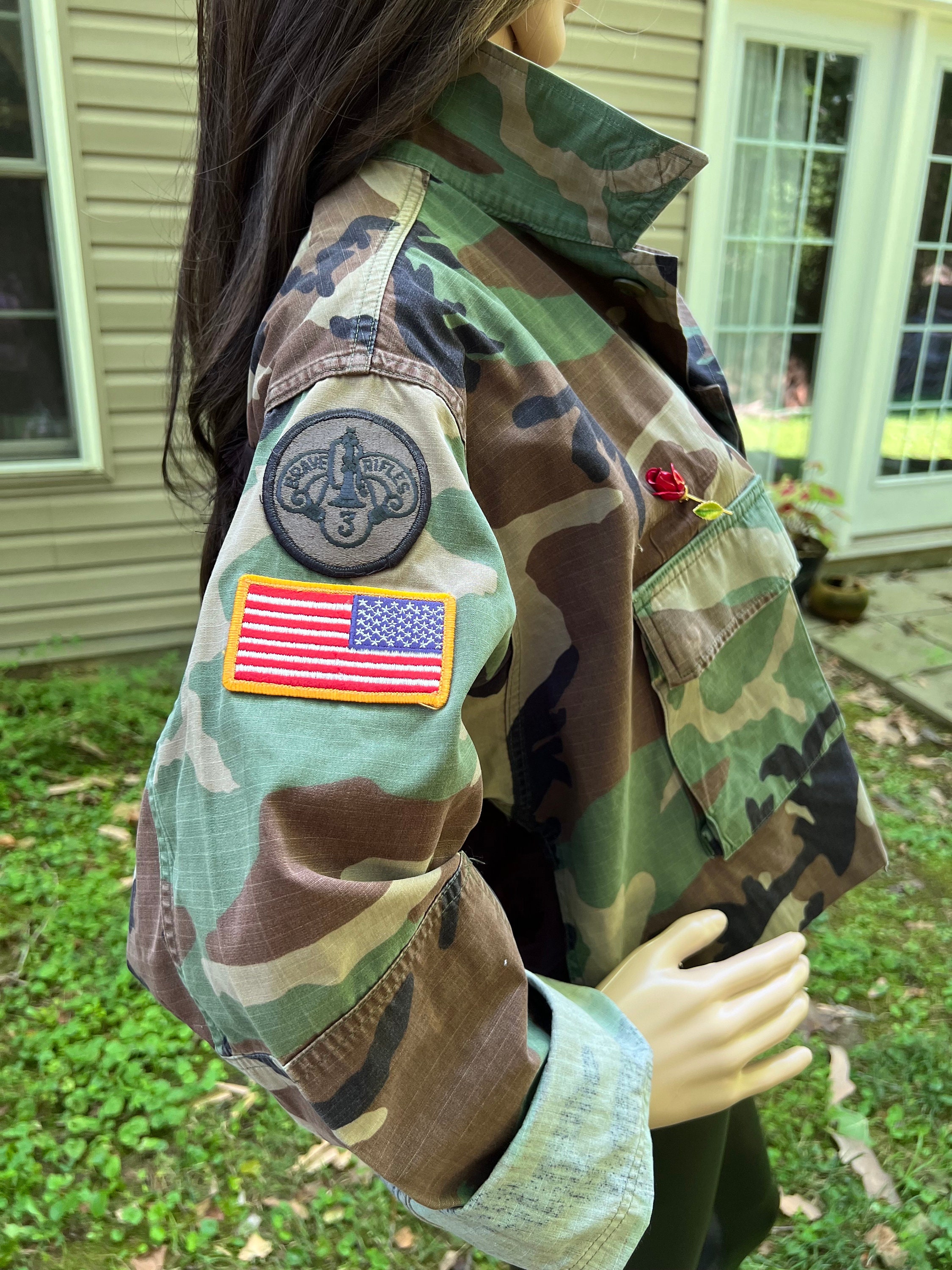 Camouflage Jacket, Military Inspired, Wearable Art, Up-cycled Clothing ...