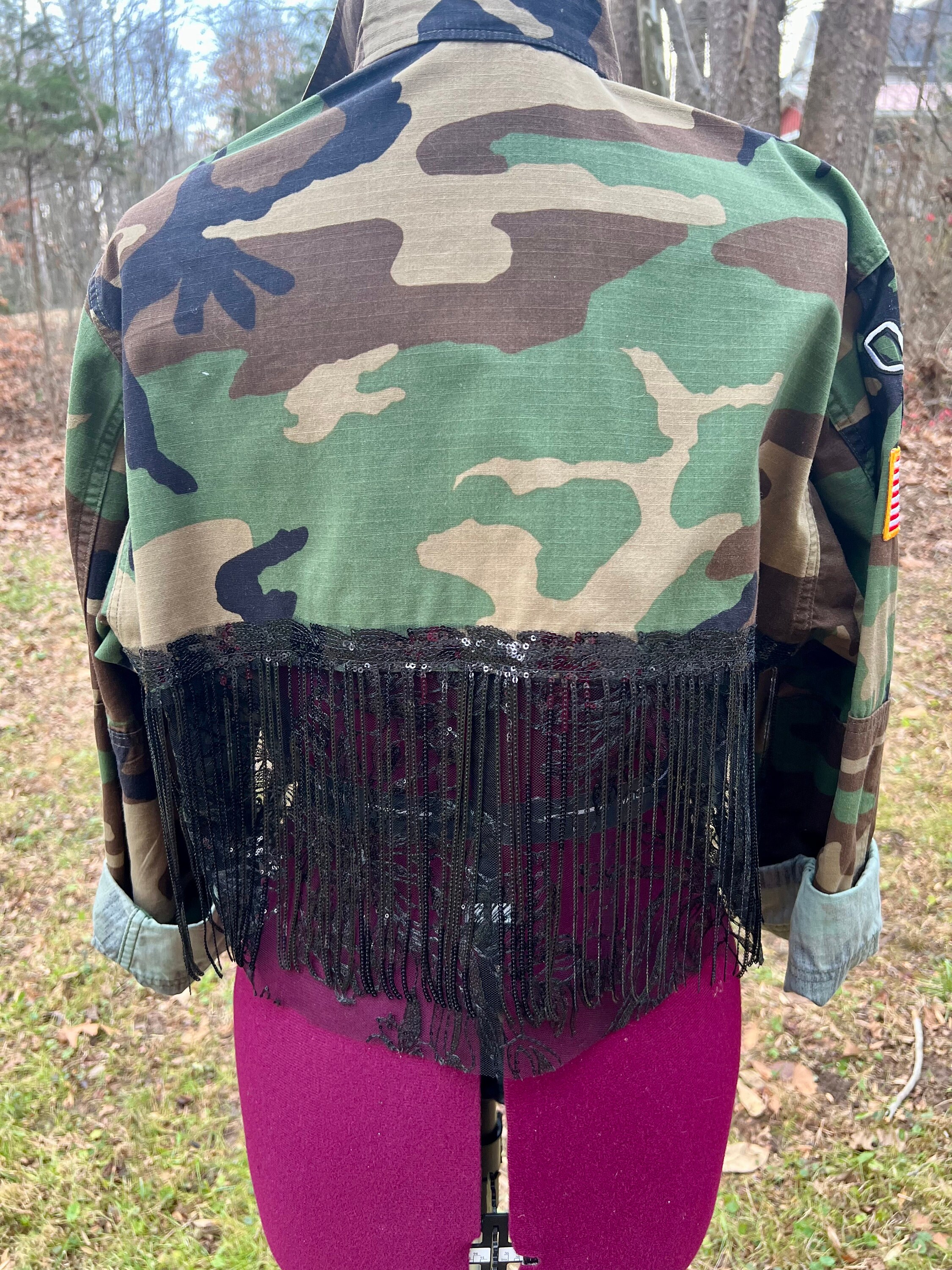 Camo Collection- Upcycled Camouflage Jacket, Fashionable Outerwear - Etsy