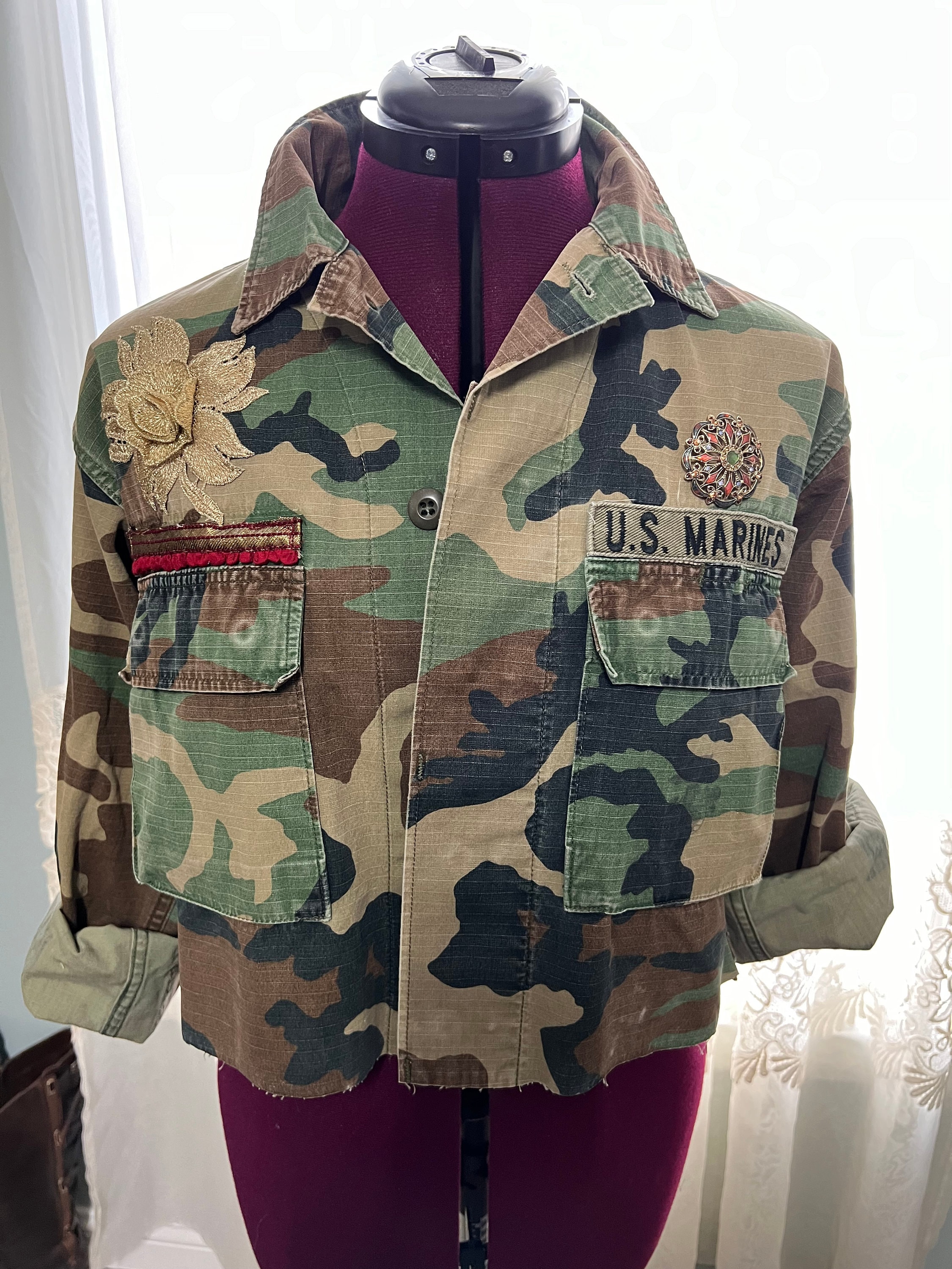 Camo Collection- Upcycled Camouflage Jacket, Unique Outerwear ...