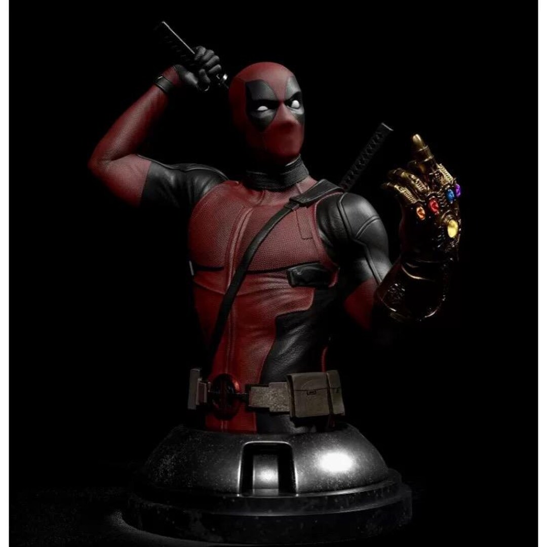 Deadpool With Infinity Gauntlet Glove 3D Model Statue High Quality STL ...