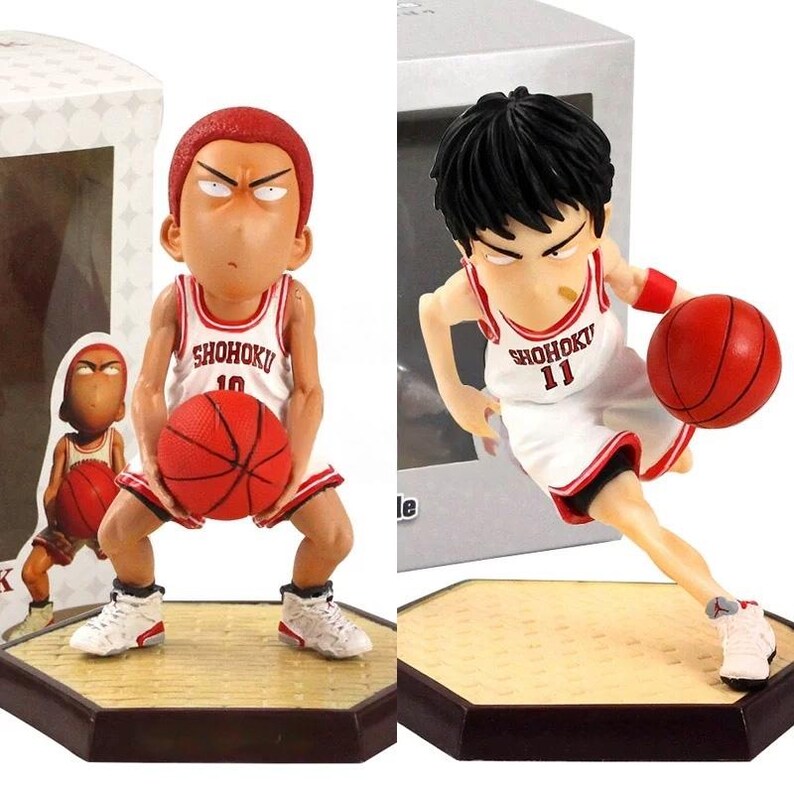 Set of 5 Slam Dunk 3D Cute Model Collection, Hanamichi, Kaede, Takenori ...