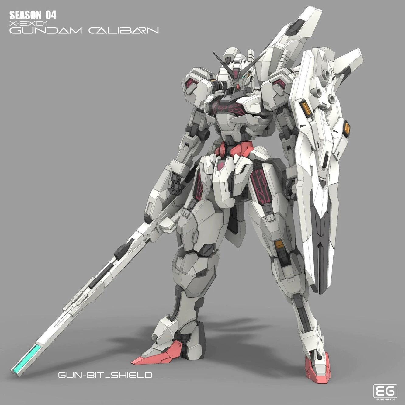 1/100 Gundam Calibran High Quality 3D STL File Elite Grade EG X-EX01 3D ...