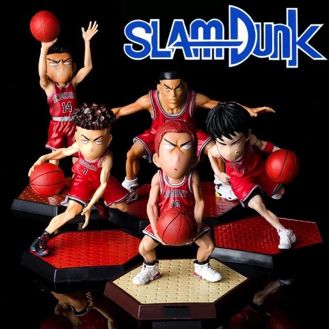 Set of 5 Slam Dunk 3D Cute Model Collection, Hanamichi, Kaede, Takenori ...