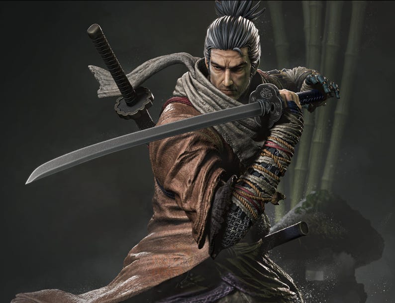 Estatua de Sekiro Shadows Die Twice en formato 3D STL tamaño completo ...
