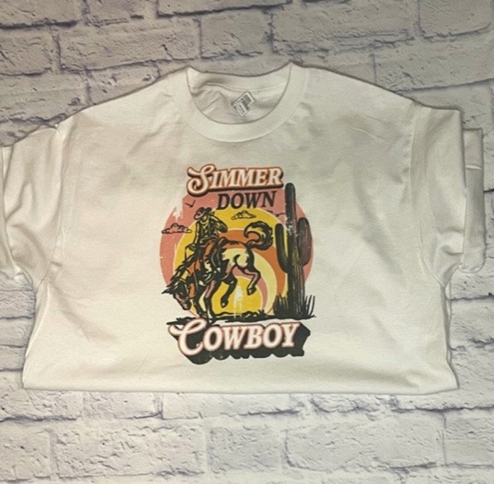 Western T-shirt Simmer Down Cowboy - Etsy