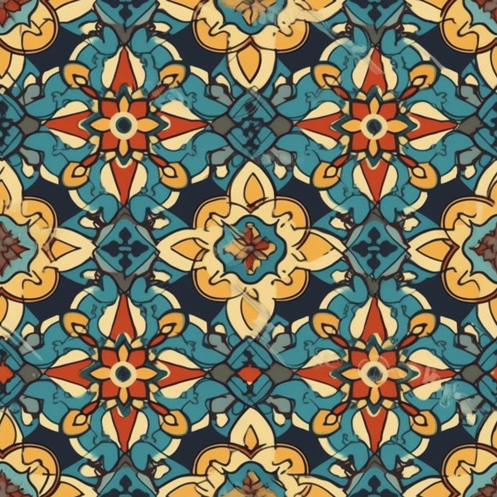Moroccan-inspired Seamless Digital Tiles (6-pack) - Instant Download - Etsy
