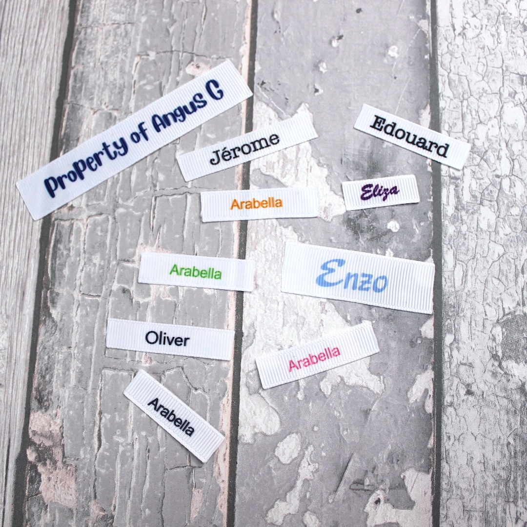Sew-in White Grosgrain Ribbon Name Labels - Etsy