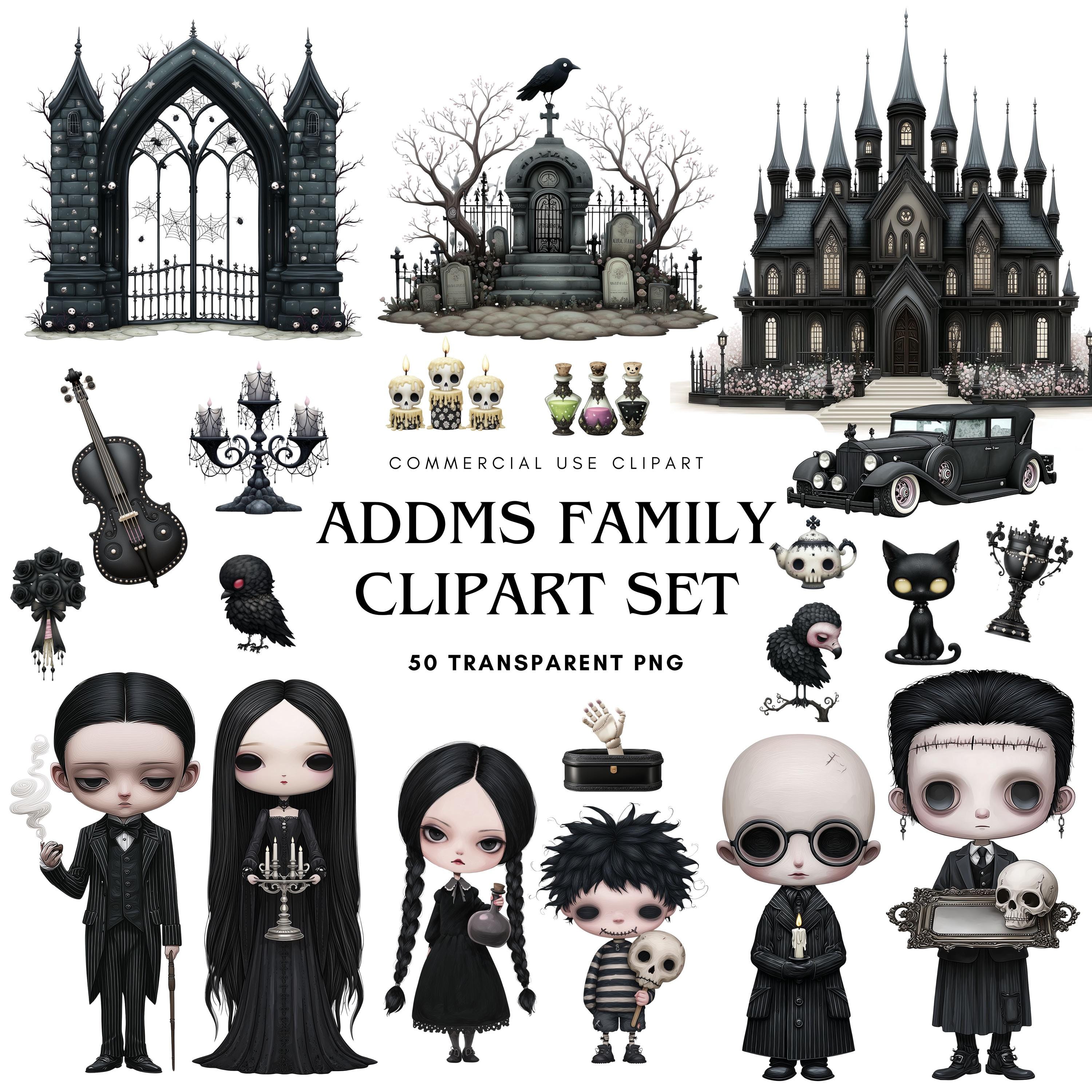 Gothic Haunted House Clipart: Spooky Halloween PNG Images (digital ...