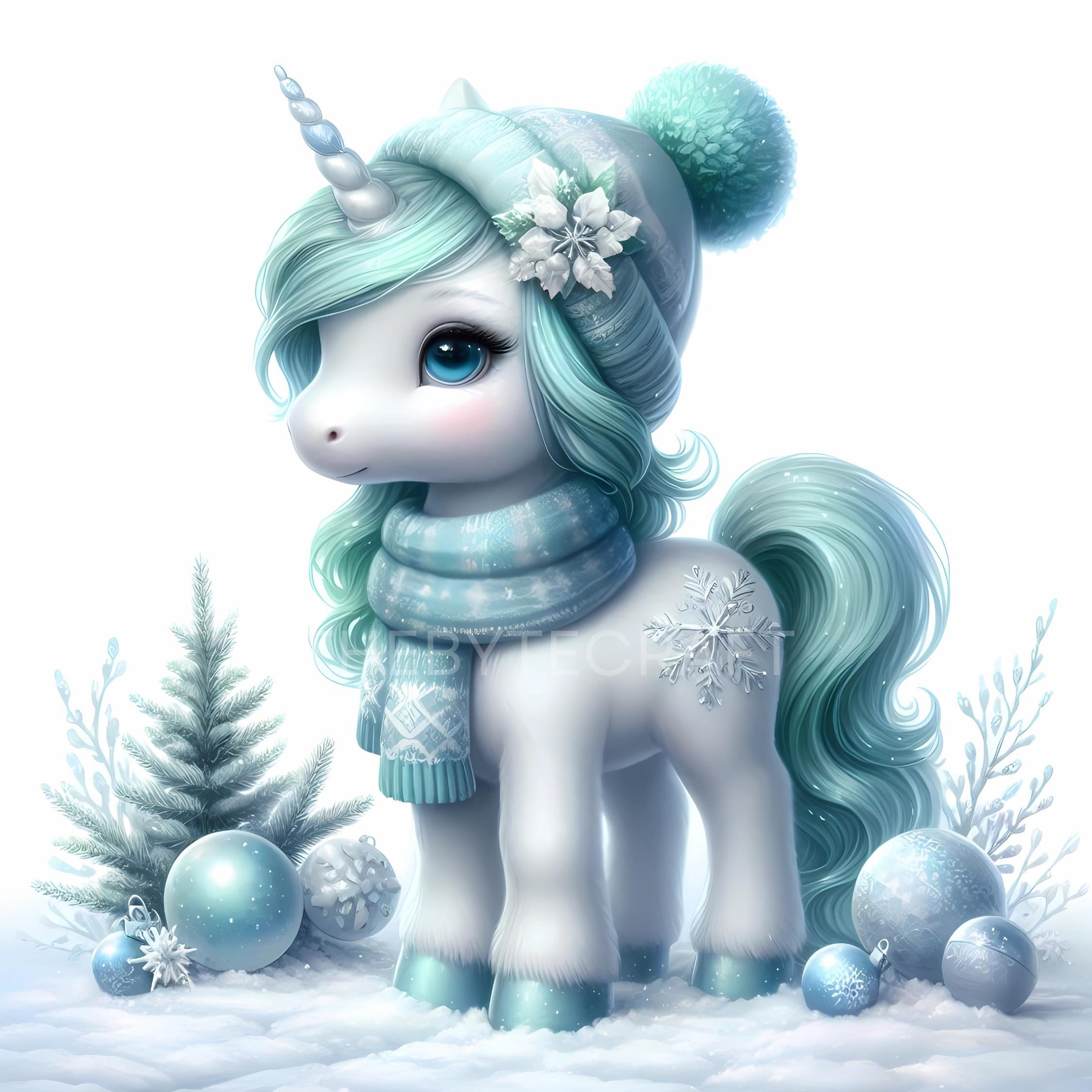 Christmas Winter Unicorns Clipart | High Quality 300 DPI Jpegs ...