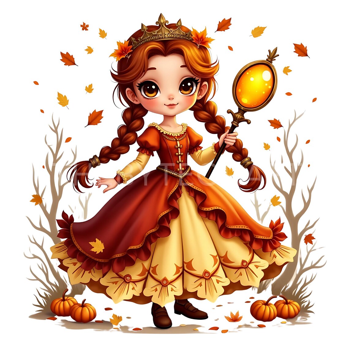 Autumn Princess Birthday Princess Fall Princess Princess Clipart ...