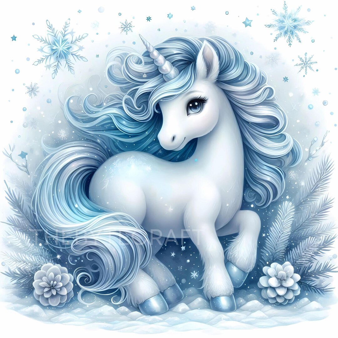 Christmas Winter Unicorns Clipart | High Quality 300 DPI Jpegs ...