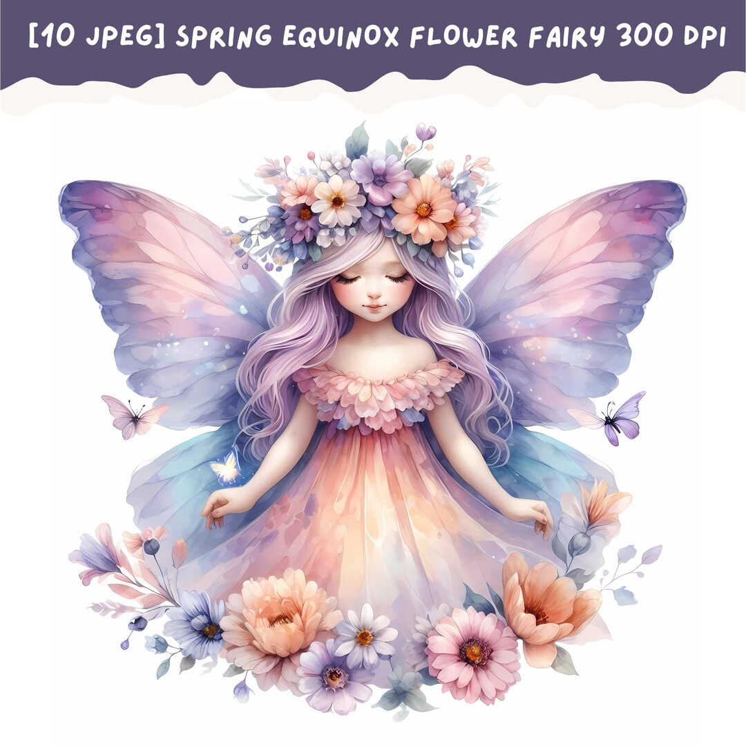Watercolor Fairy Clipart, Pink Fairy PNG, Fairy Garden, Mushroom ...