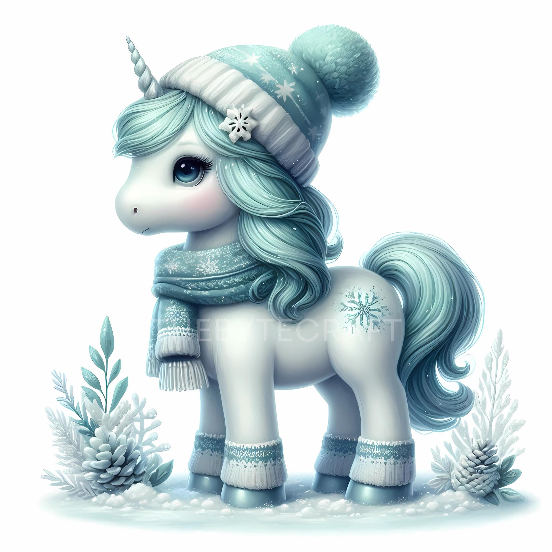 Christmas Winter Unicorns Clipart | High Quality 300 DPI Jpegs ...